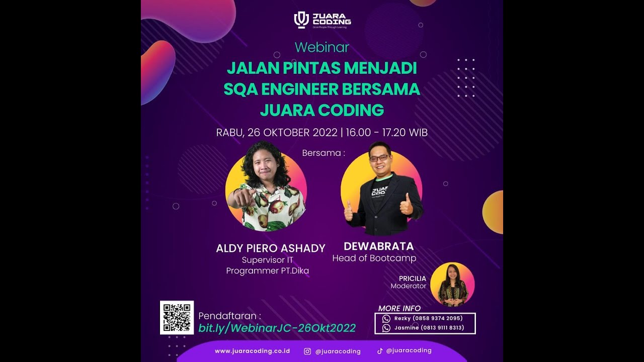 Webinar Jalan Pintas Menjadi SQA Engineer Bersama Juara Coding - YouTube