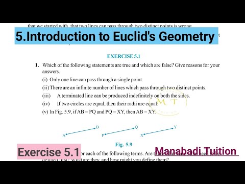 9th class maths|Chapter 5|Euclid's Geometry|Exercise 5.1|with notes ...