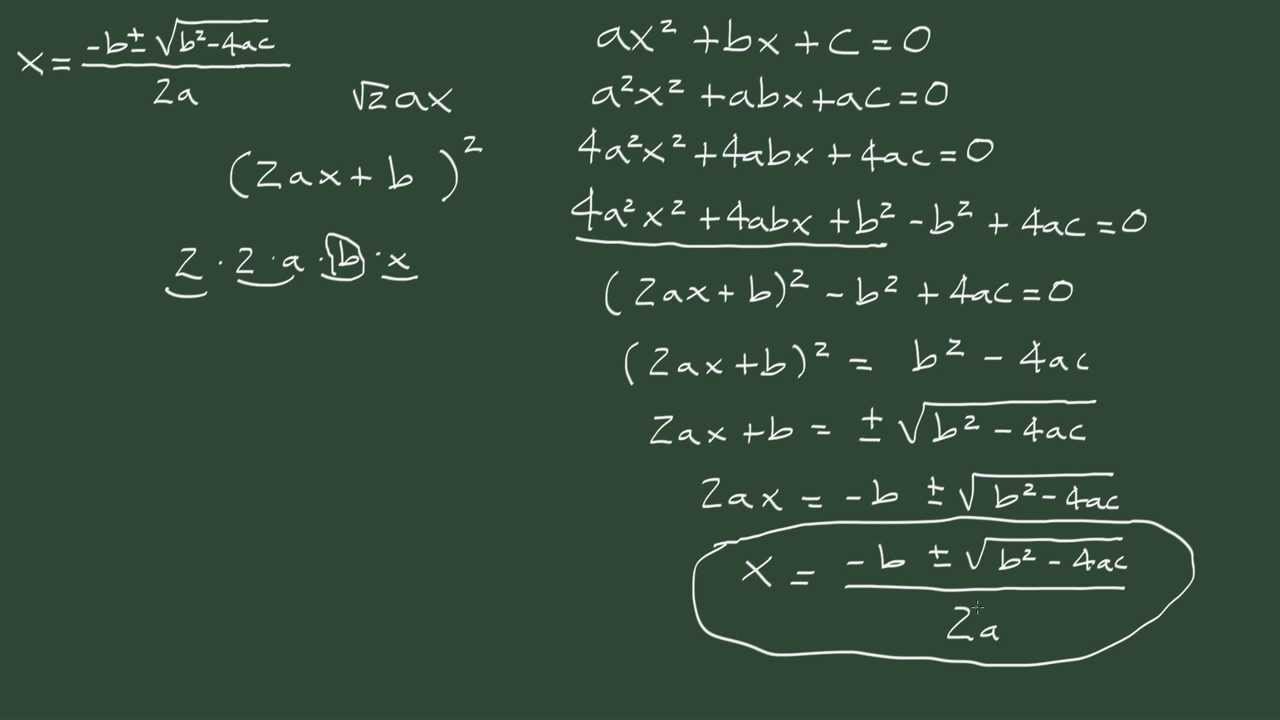 Demostración de la fórmula para ecuaciones de 2º grado - YouTube