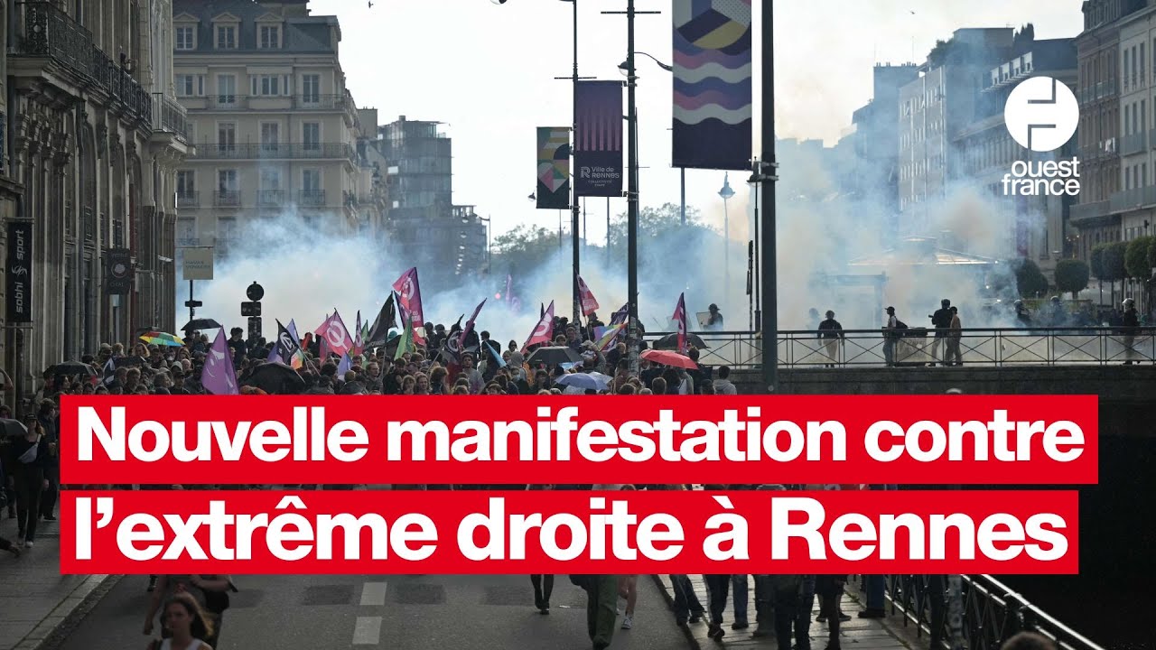 1 500 personnes ont manifesté contre l'extrême droite à Rennes - YouTube