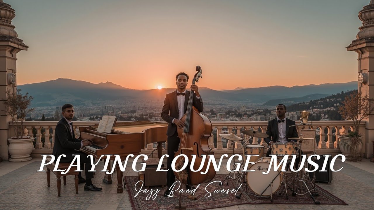 Ambient Jazz Band Playing Latin Lounge Music for Peaceful Sunset ...