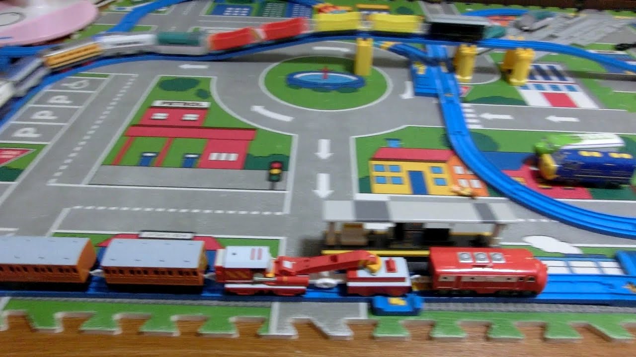 プラレール チャギントン ウィルソン たくさん連結 Plarail Chuggington Wilson - YouTube
