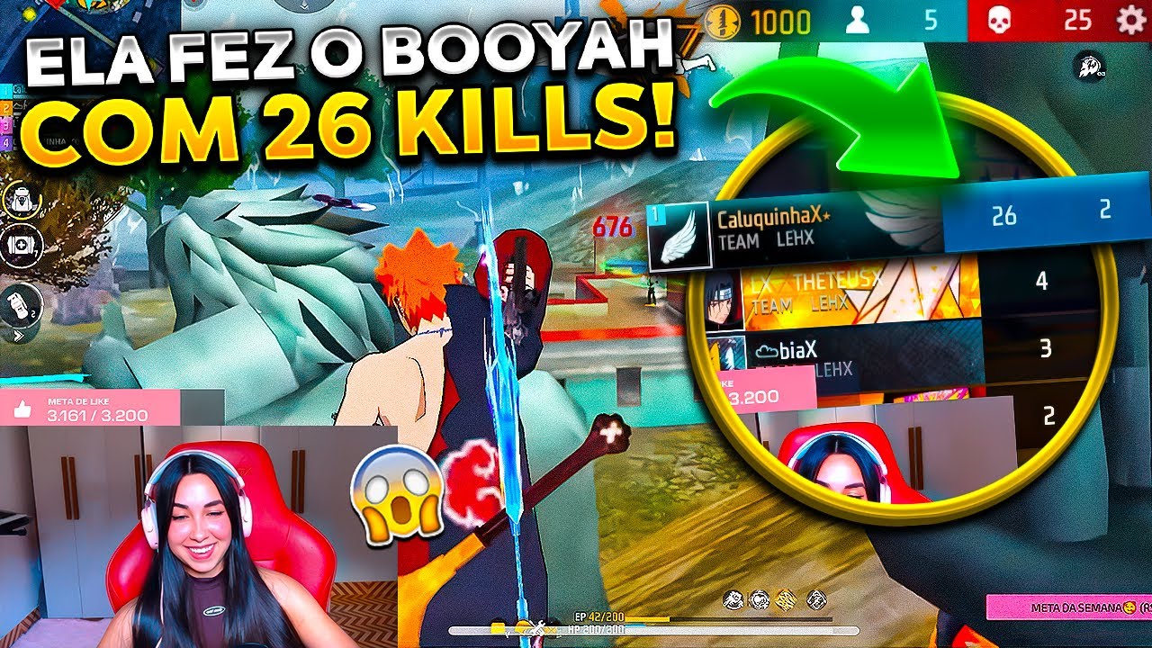 LETHÍCIAX IMPRESSIOU À TODOS COM ESSE BOOYAH NO DESAFIANTE! FREE FIRE ...