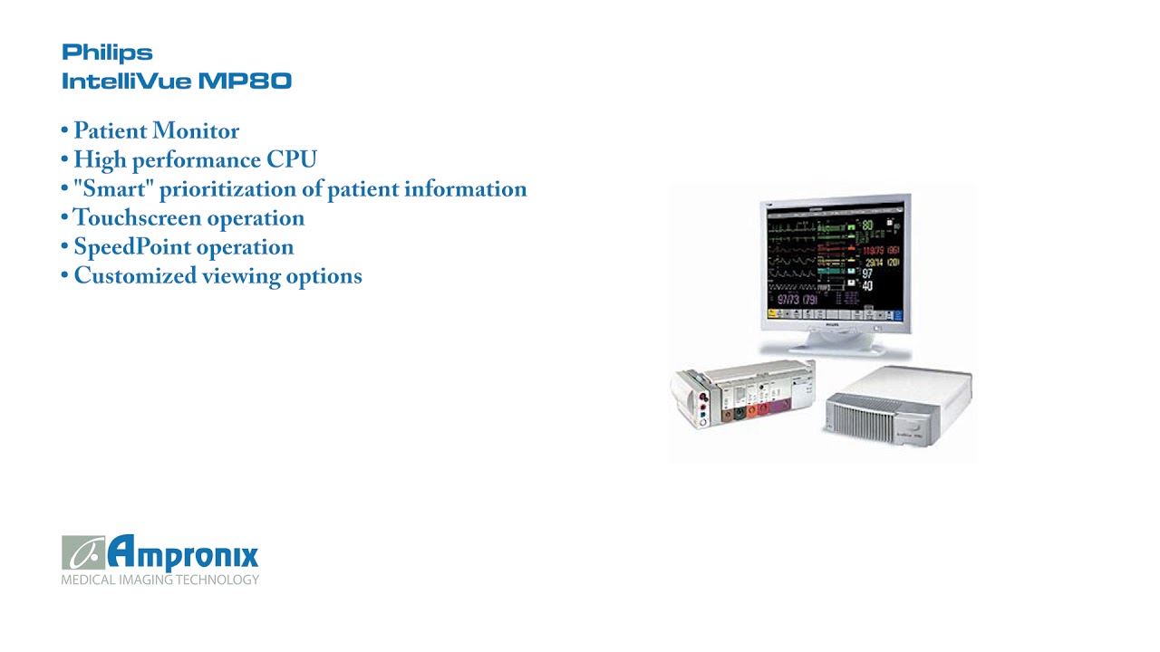 Philips IntelliVue MP80 Patient Monitor Sales | Service | Repair ...