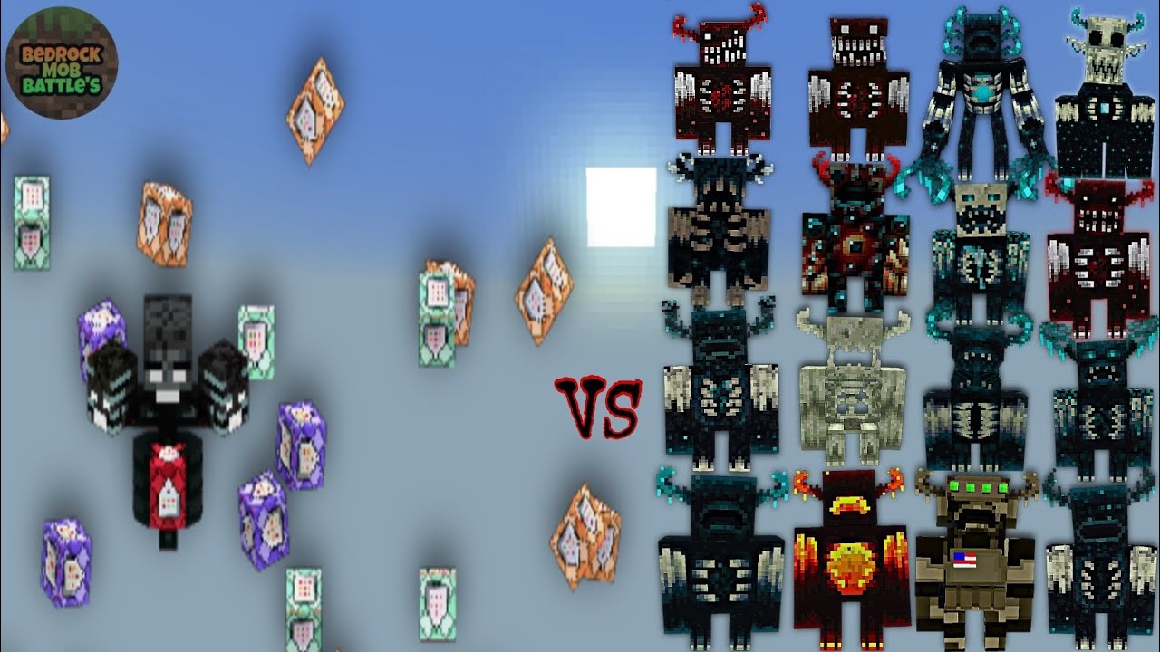 Command Wither (Marx5019) vs Warden Plus | Minecraft Bedrock | Mob ...