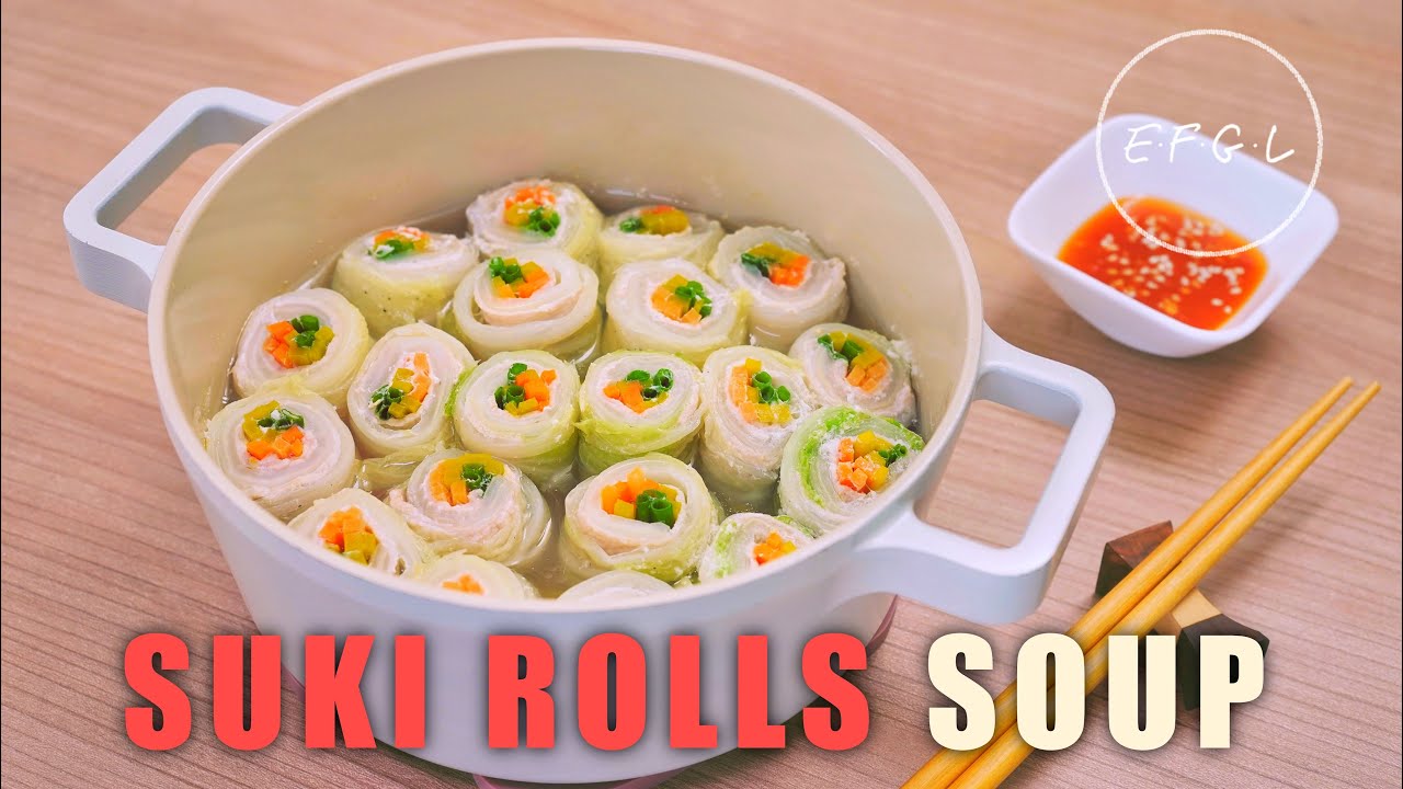 Easy & Healthy, Suki Rolls Soup : Simply main dish : # 43 - YouTube