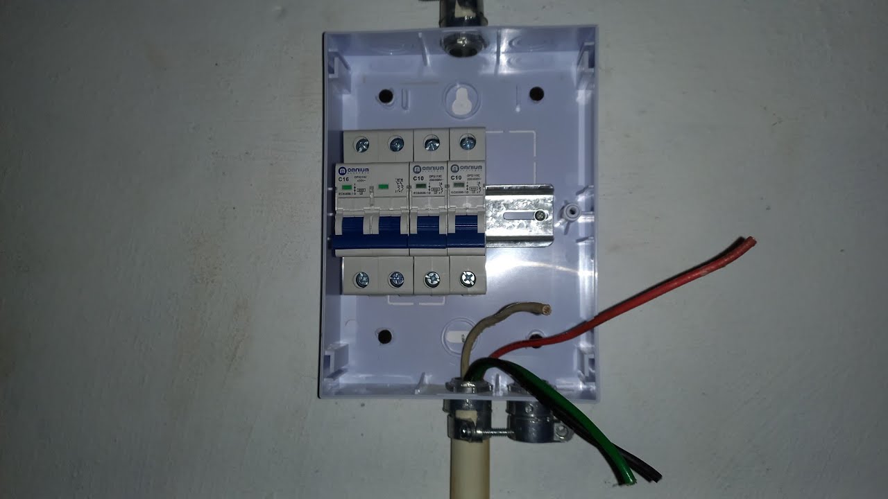 cómo instalar un breaker o interruptor termomagnético, - YouTube
