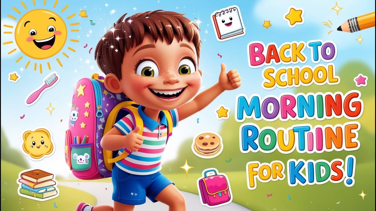 Back to School Morning Routine for Kids! | Get Ready, Brush Teeth, Pack ...