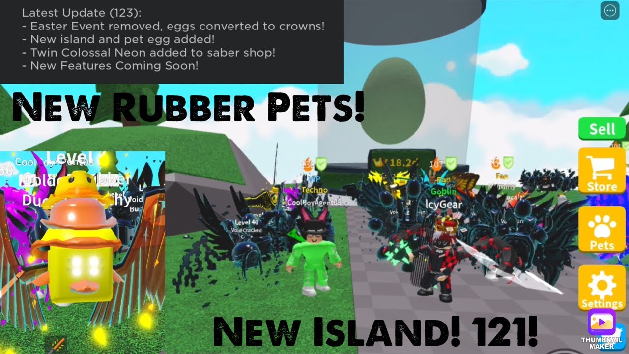 Rubber Pets! Saber Simulator Update! - YouTube