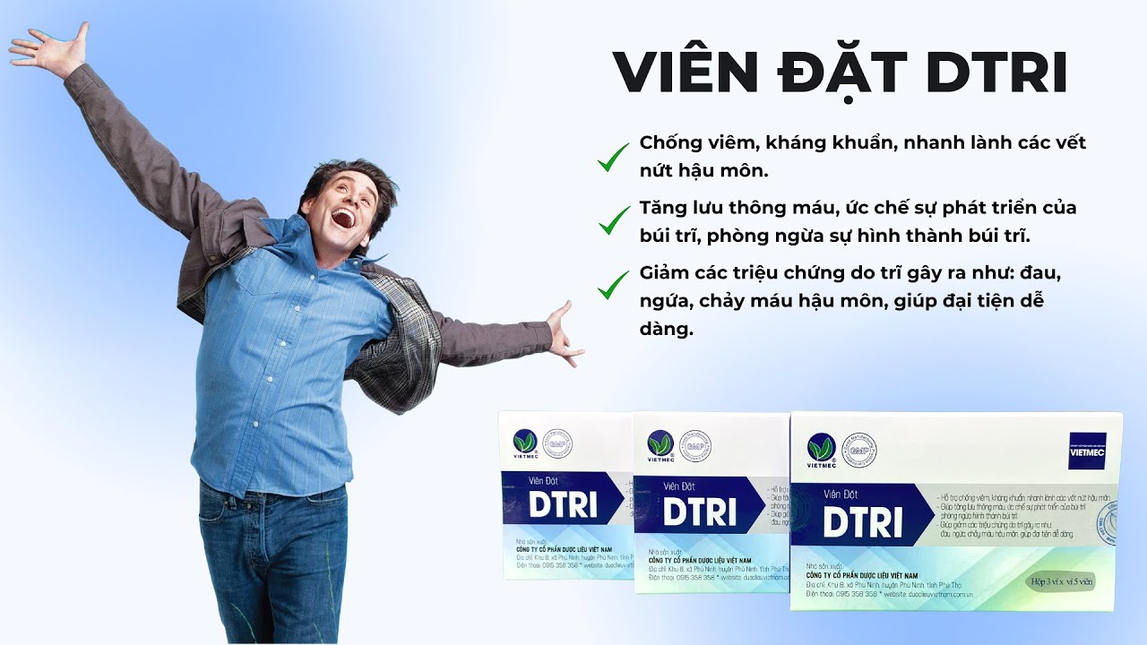 VIÊN ĐẶT DTRI VIETMEC - Tạm biệt nỗi lo do bệnh trĩ gây ra - YouTube