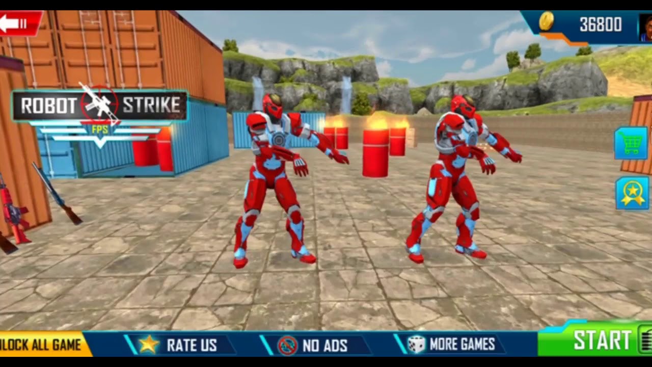 Robot FPS Shooting Strike#2 androidplay game - YouTube