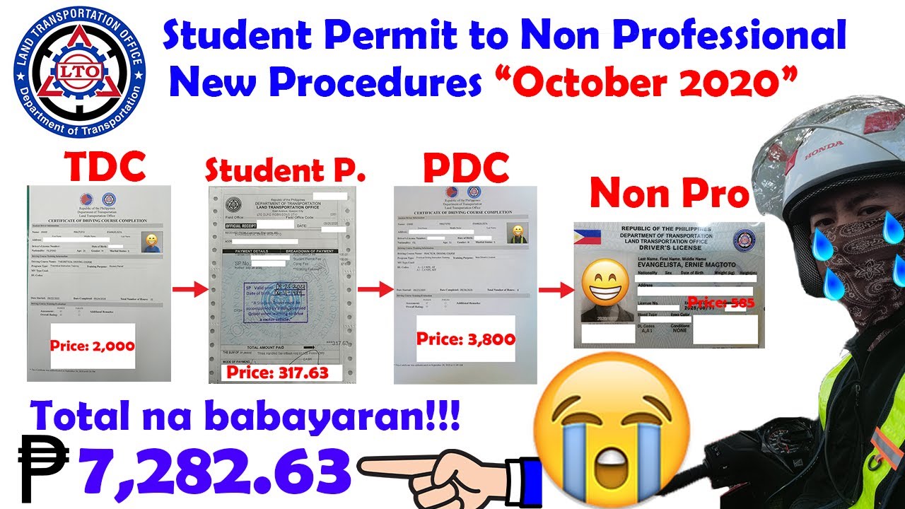 Steps on How to get Student Permit to Non Professional Driver License ...