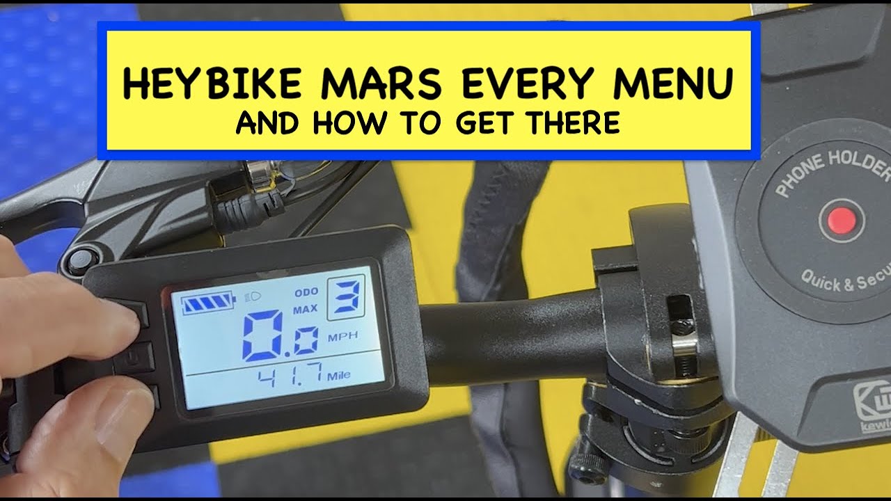 Heybike Mars Display Every Hidden Menu - YouTube