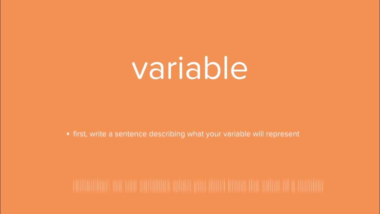 Introduction to Variables - YouTube