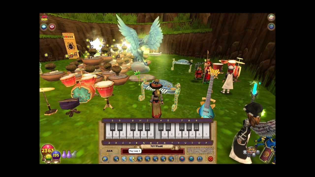 Wizard101 - Playable Instruments jam session! - YouTube
