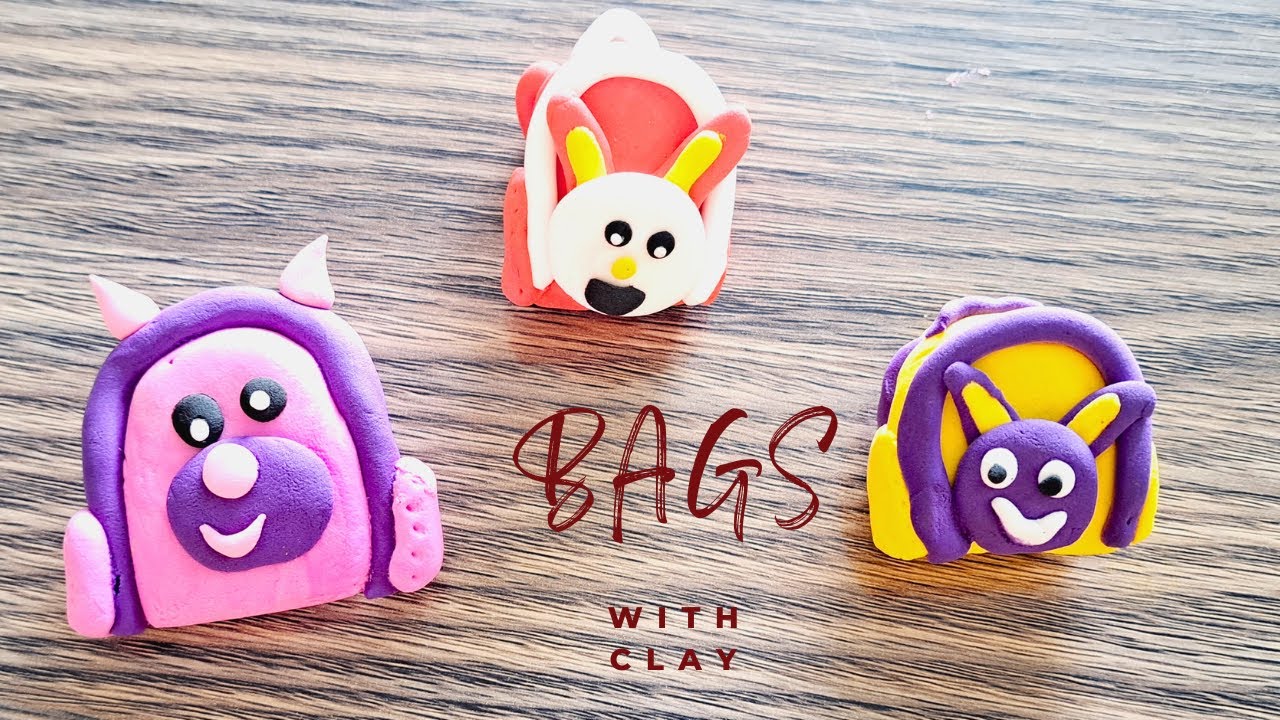 DIY Clay School Bag 🎒 | Easy Clay Bag Tutorial | Mini School Bag with ...