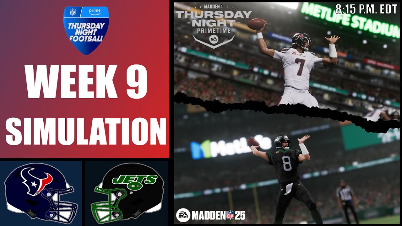 Texans vs. Jets | Week 9 - Thursday Night Football | Madden 25 ...
