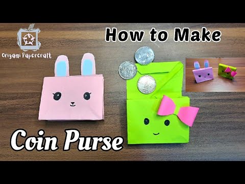 Cara Membuat Dompet Koin Lucu Origami - Cute Coin Purse - YouTube