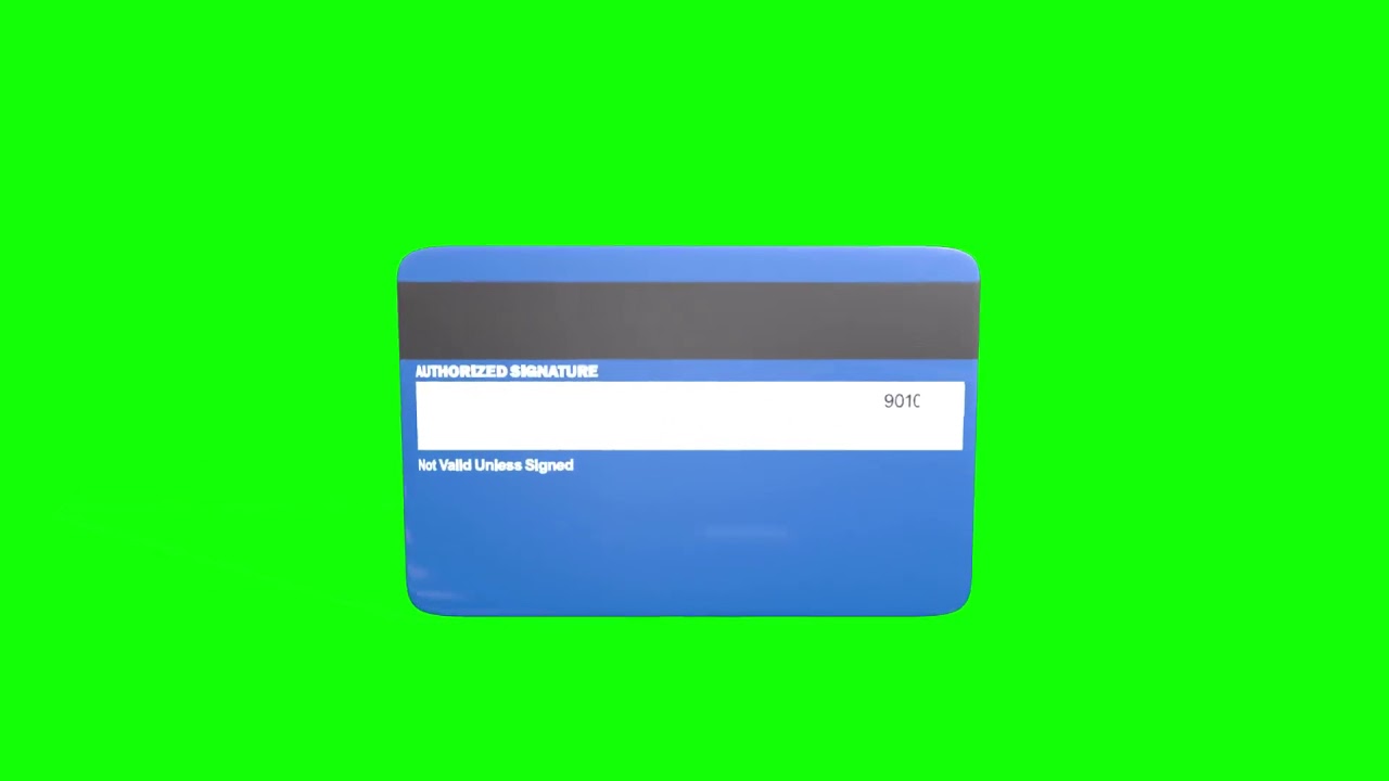 Credit Card green screen chroma key - YouTube