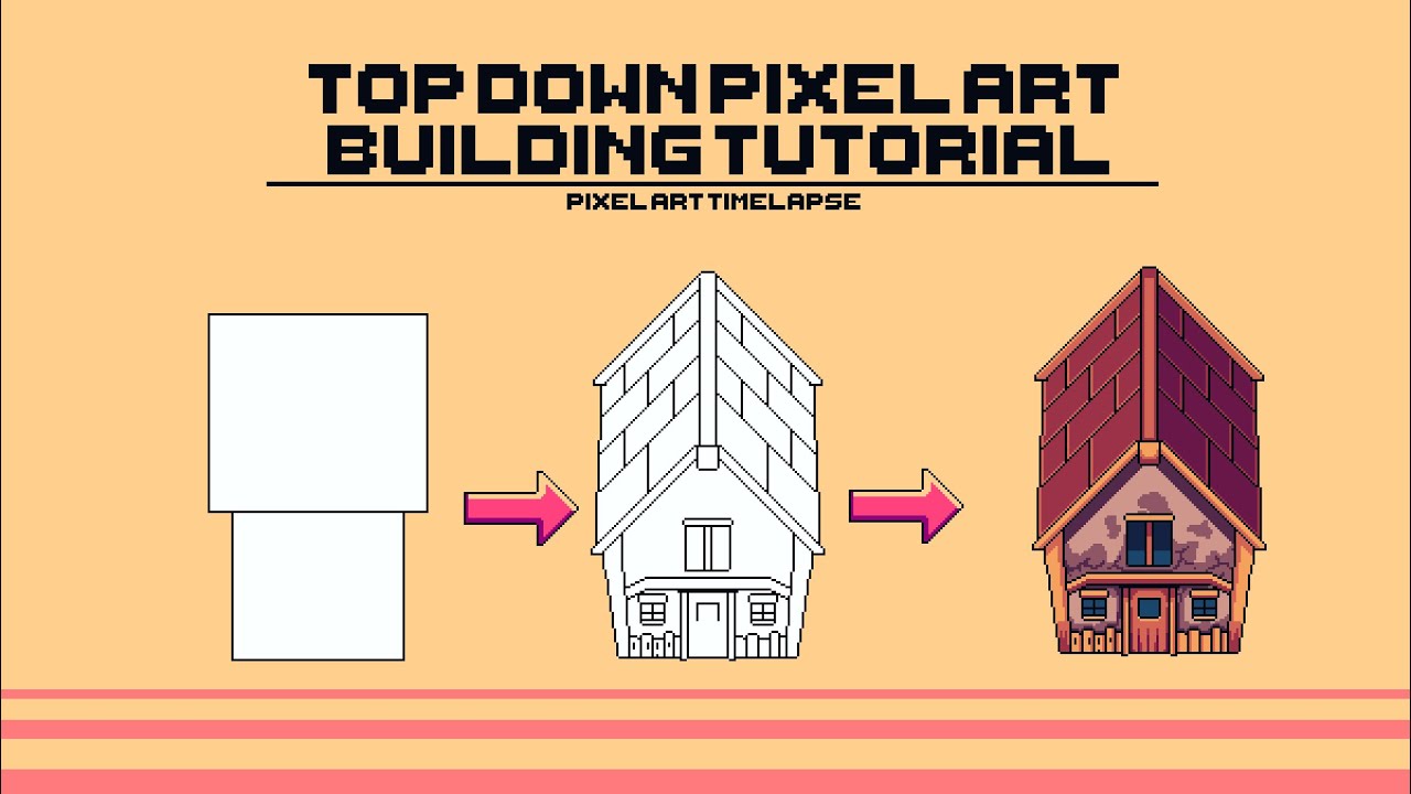 Pixel Art Top Down Building Tutorial - Pixel Art Timelapse #3 - YouTube