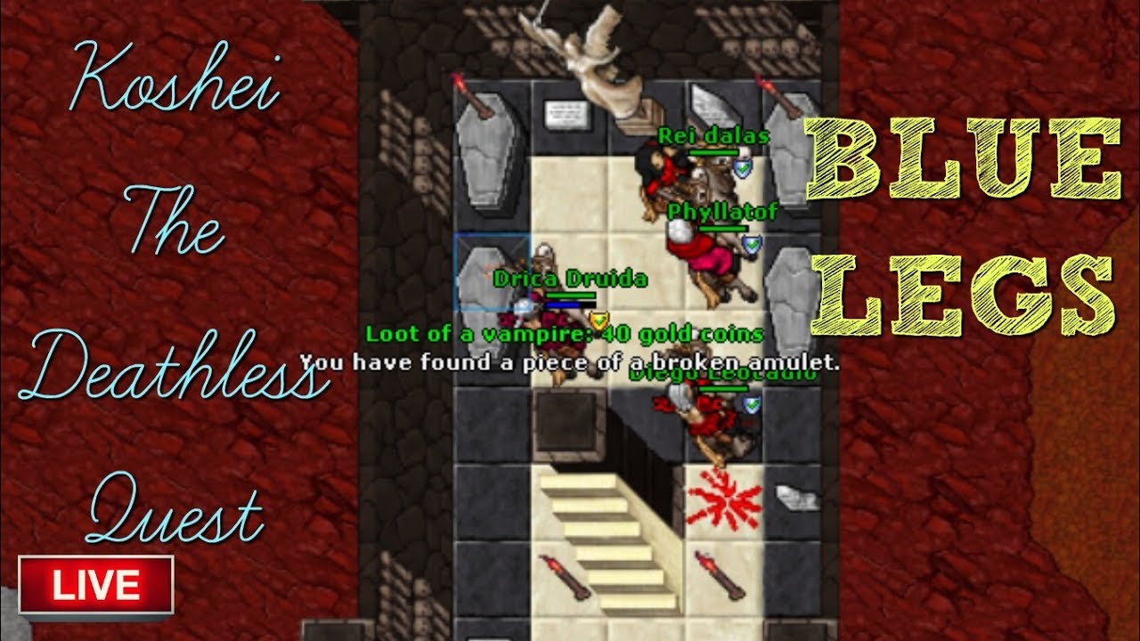 #tibia #LIVE AO VIVO PROJETO 2 AO 100 (CONTINUAÇÃO DA QUEST BLUE LEGS ...