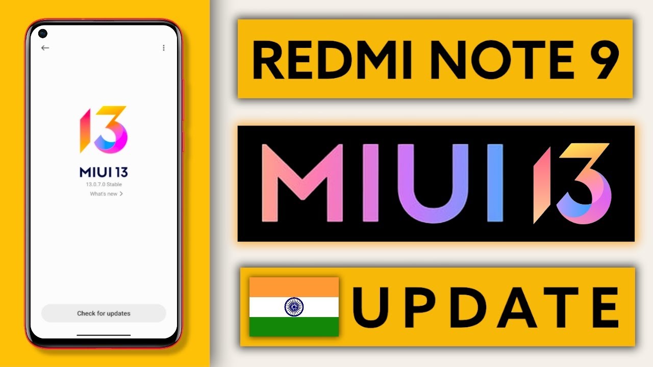 Redmi Note 9 Miui 13 Android 12 INDIA Update Release Date 🤩 - YouTube