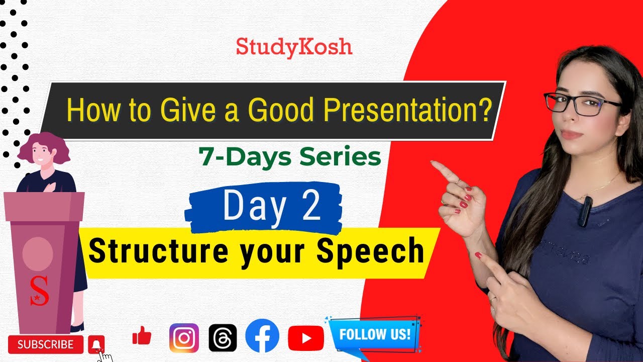 Day 2- Structure your Speech | How to Give a Good Presentation |Best ...