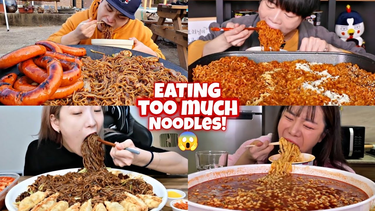 PRO NOODLE EATER MUKBANGERS EATING TOO MUCH NOODLES!🍜😱🤯🙀 - YouTube