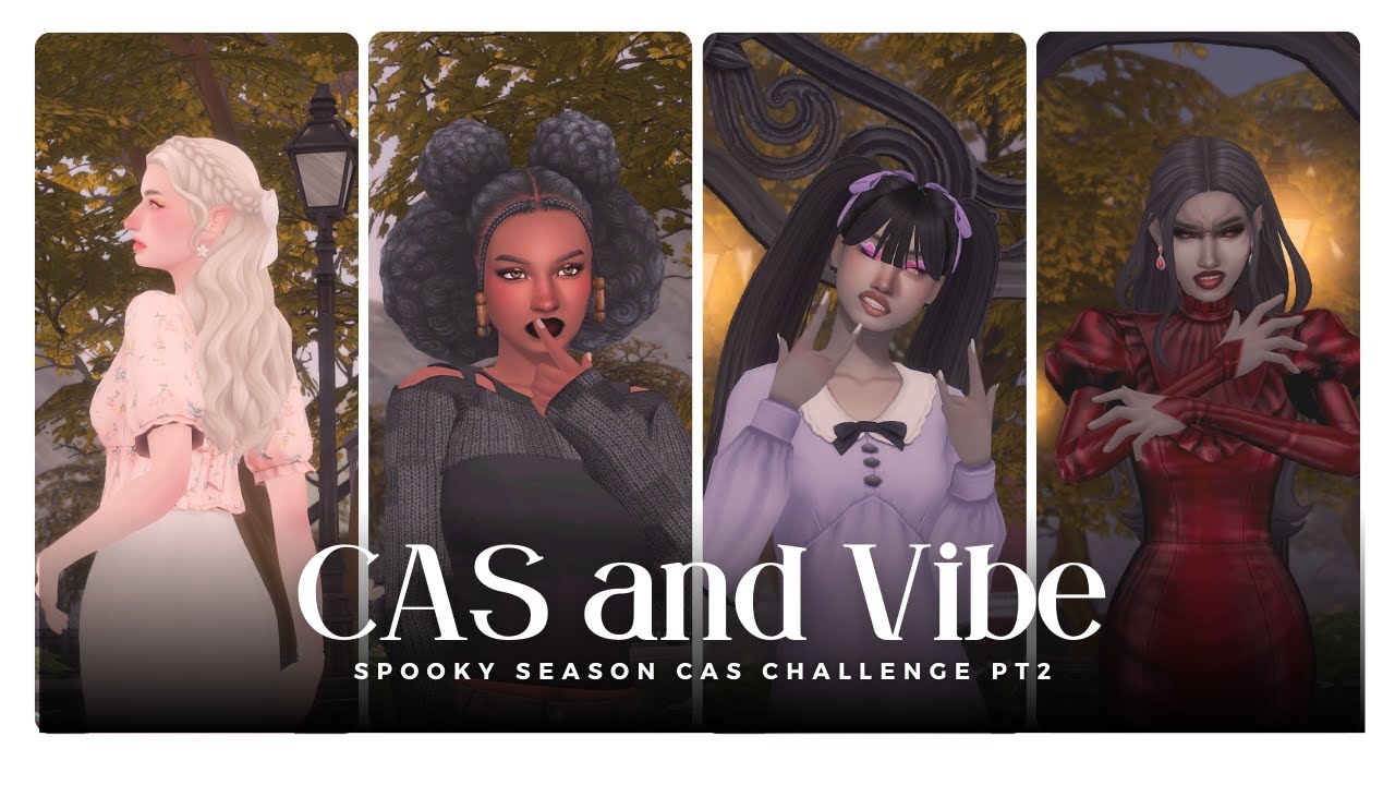 The Sims 4 CAS and Vibe | Spooky Season CAS Challenge Part 2 - YouTube