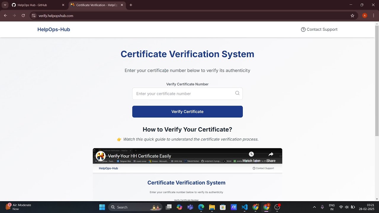 Verify Your HH Certificate Easily - YouTube