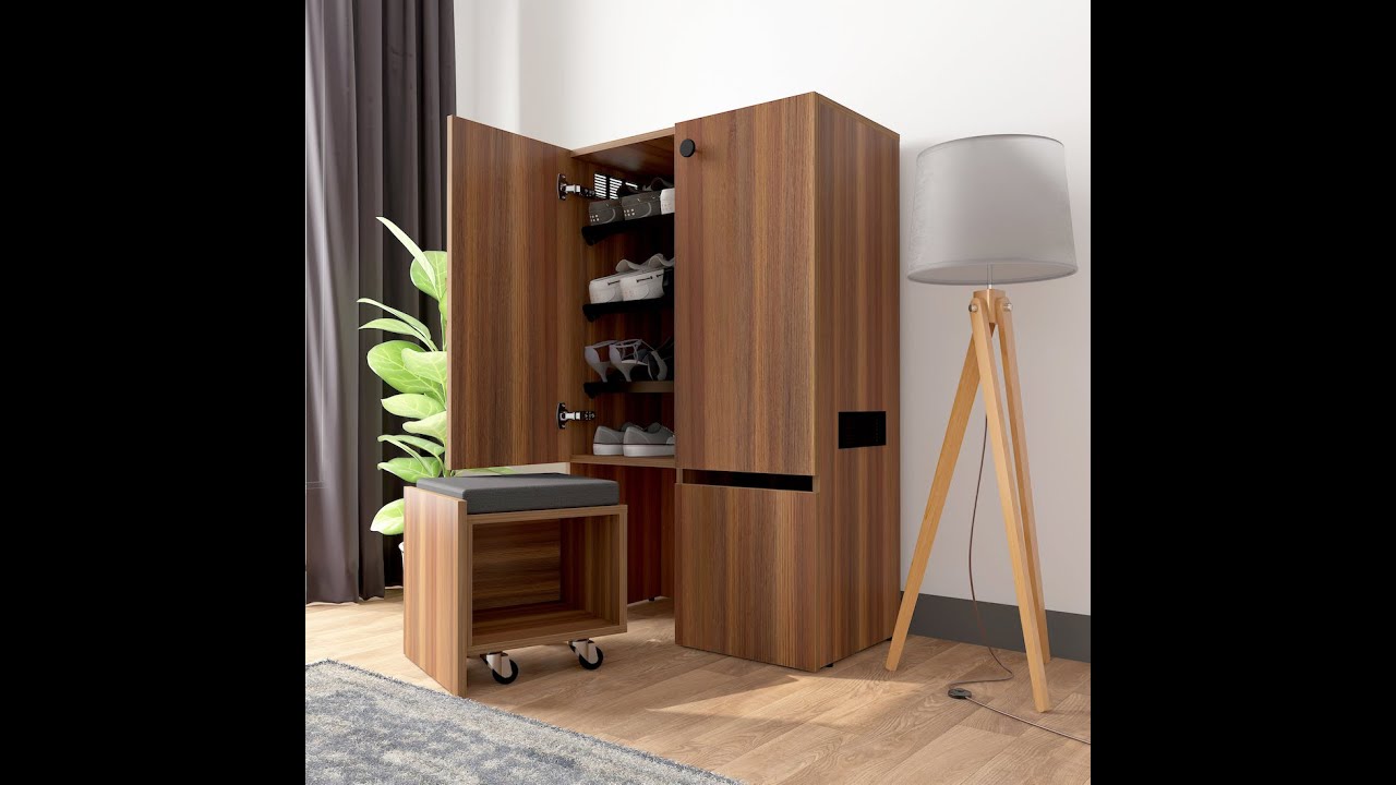 Studio Kook Canvas Shoe Cabinet Installation - YouTube
