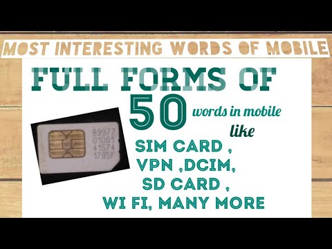 Full forms of SIM card : SD card :PDF : USSD code :DCIM : RAM ROM OSD ...