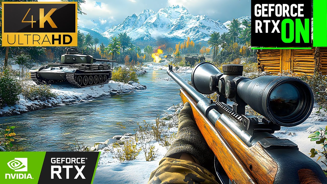 WINTER SNIPER | REALISTIC ULTRA GRAPHICS GAMEPLAY COD WW2 4K60FPS - YouTube