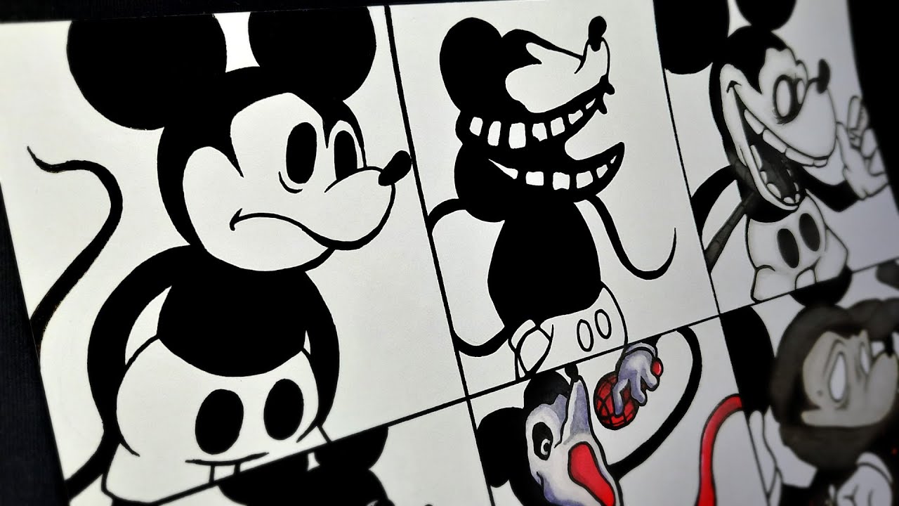 Drawing FRIDAY NIGHT FUNKIN' MODS - Mickey Mouse | Suicide Mouse ...