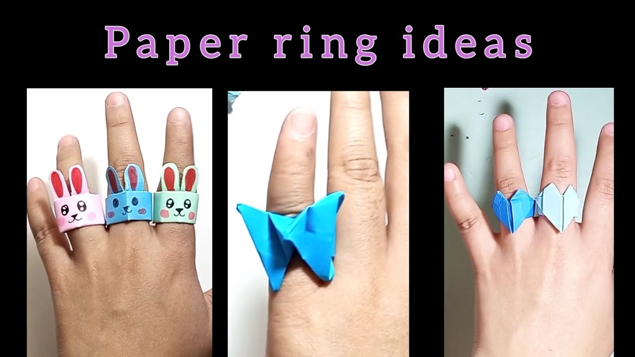 3 easy paper ring tutorial | Paper ring craft ideas | diy craft ...