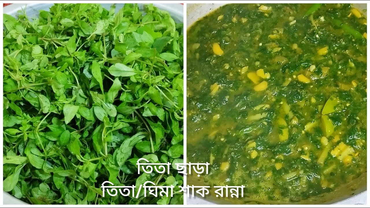তিতা ছাড়াই তিতা শাক/ ঘিমা শাক রান্না করার পদ্ধতি ||ডেমি শাক রান্না ...