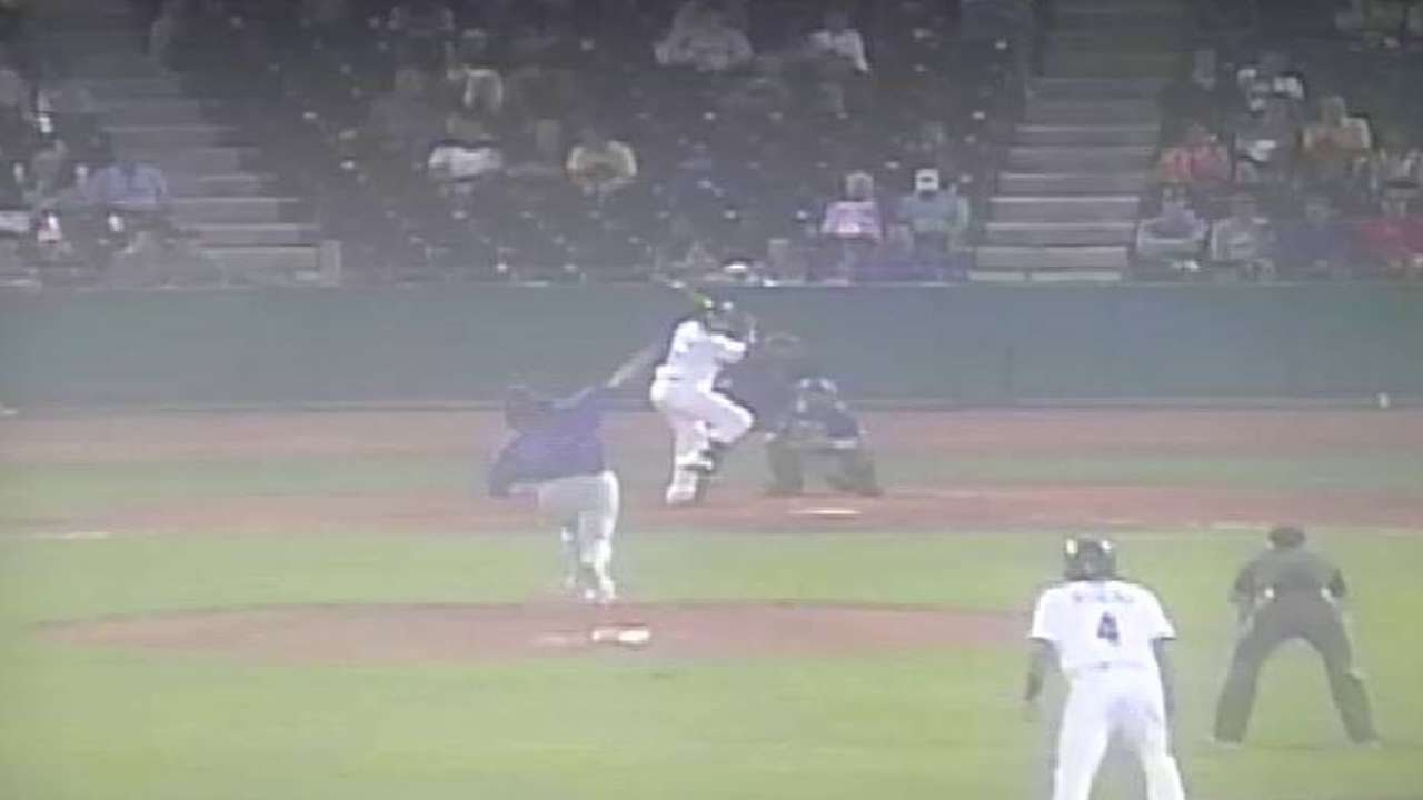 Kyle Wren doubles in three runs for the Sky Sox - YouTube