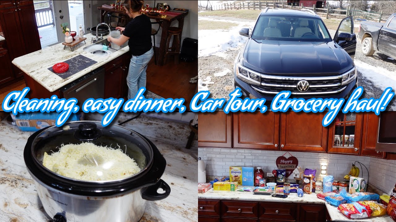 CLEANING, GROCERY HAUL, DINNER & CAR TOUR| DAY IN THE LIFE ️🚗 - YouTube