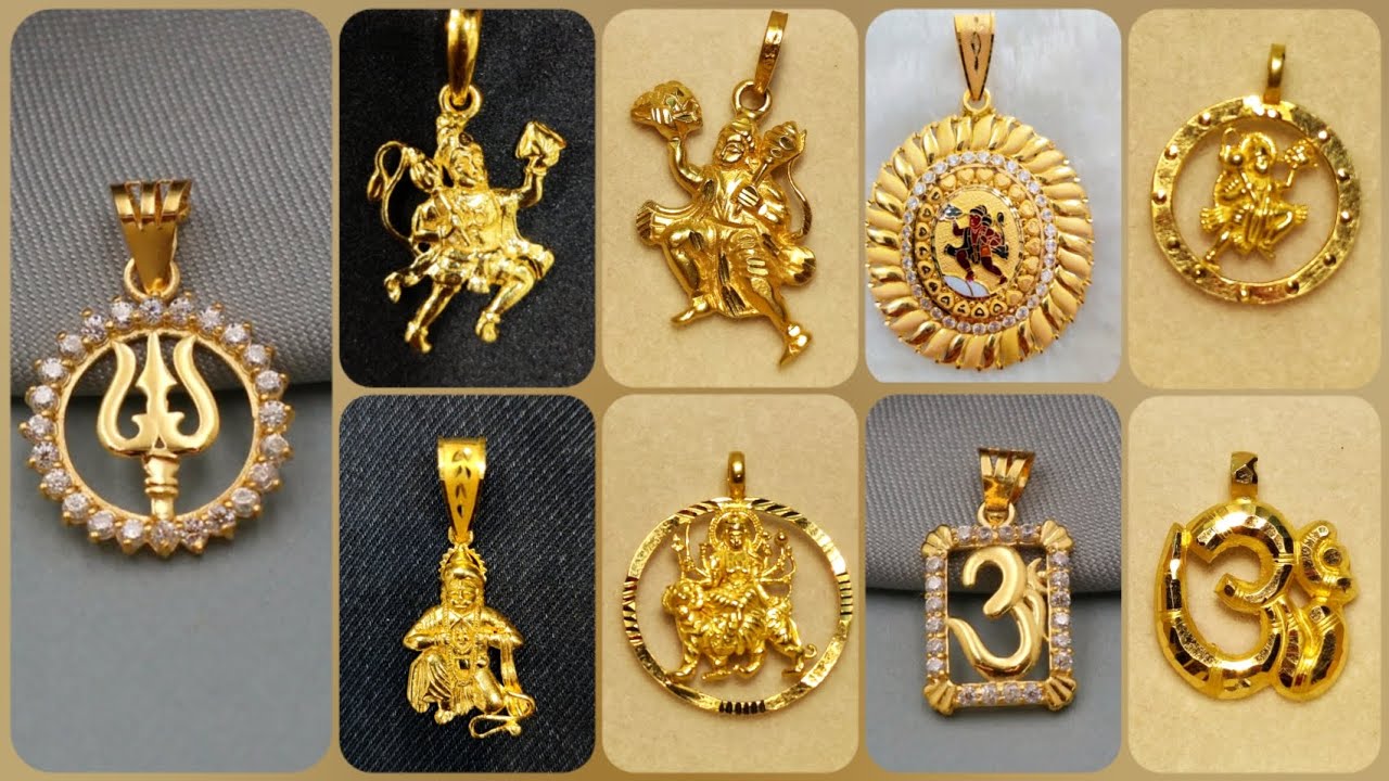 Latest New सोने की Ganesh Locket ओम लॉकेट की Designs With Weight ...
