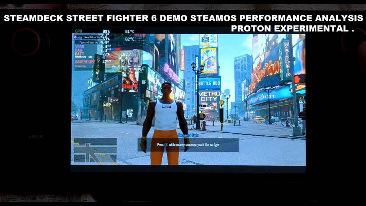 Steam Deck Street Fighter 6 Demo Gameplay Steam OS Performance Analysis ...