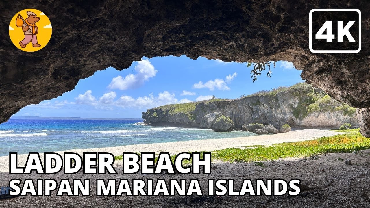 4K Ladder Beach Walking Tour – Saipan, Northern Marianas Islands - YouTube