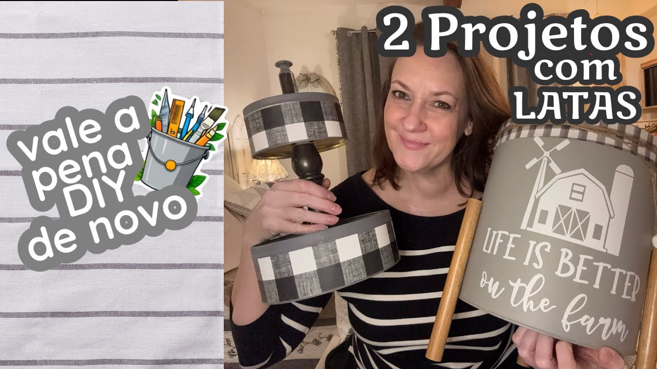 VALE A PENA DIY DE NOVO: 2 PROJETOS LINDOS COM LATAS! - YouTube