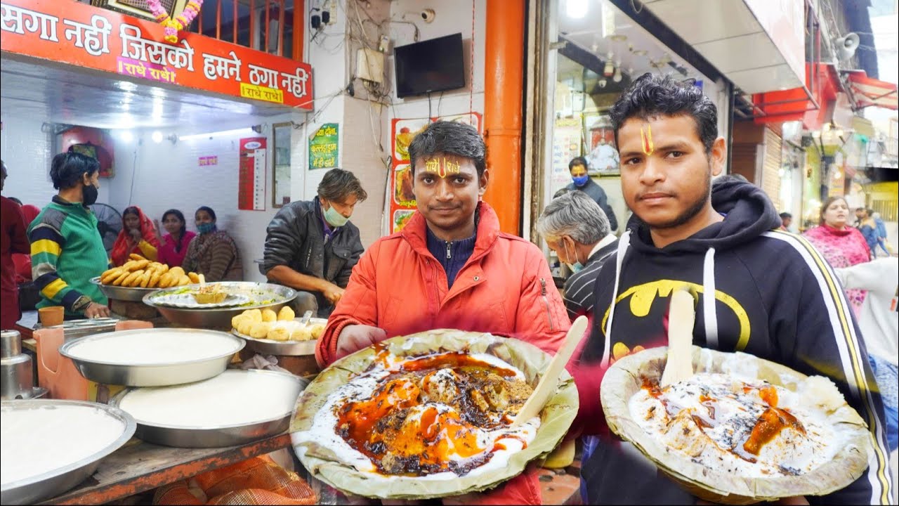 Vrindavan Street 40 Rupees Dahi Vada Chaat Eating Challenge | Dahi ...