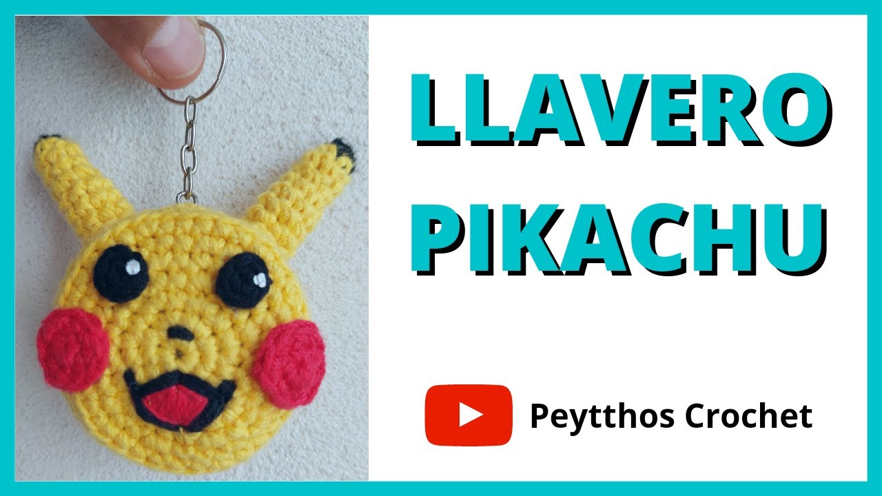 [TUTORIAL] Llavero PIKACHU a CROCHET/ Sub🇺🇸🇪🇸/peytthos crochet ️ - YouTube