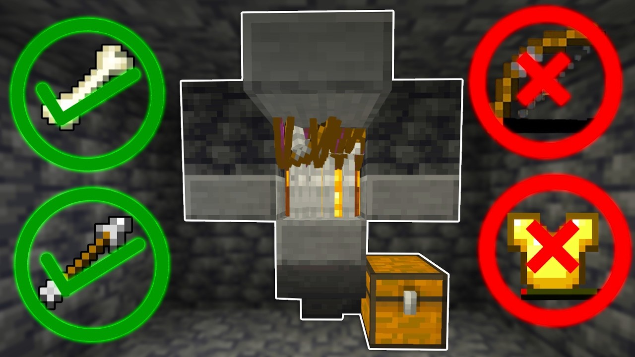 EASY Skeleton Spawner Item Sorter In Minecraft 1.21+ - YouTube