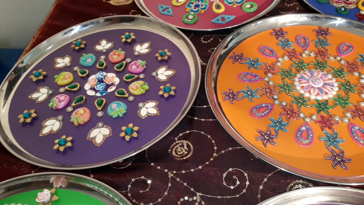 Marriage reception plates - YouTube