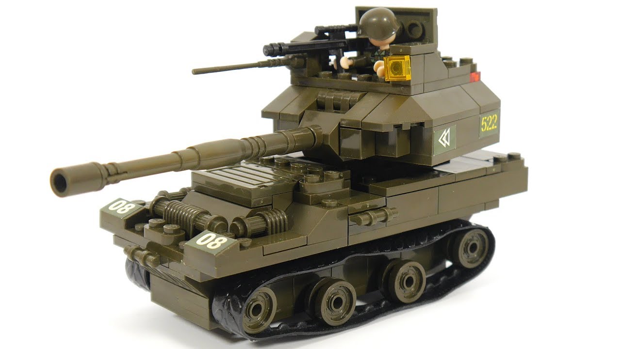 Build Your Own Lego Tank: Unboxing Sluban M38-B0282 tank - YouTube