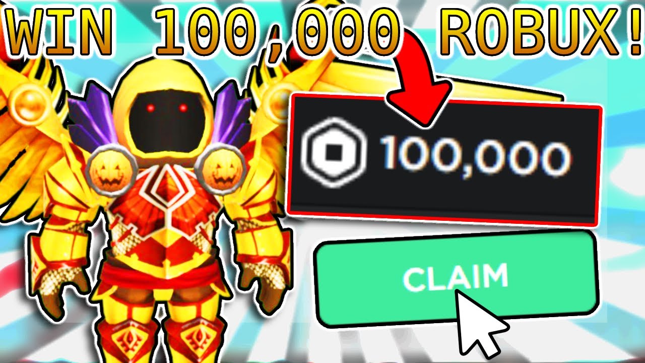 How To WIN 100,000 Robux Right Now! - YouTube