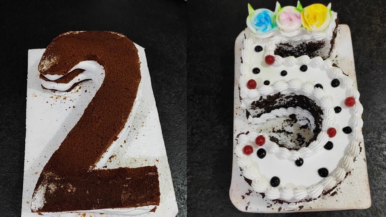 Black Forest Cakes | 5 Number Cakes Decoration | Cake Decorating - YouTube