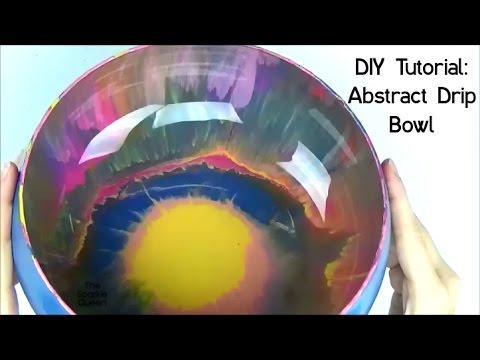 DIY Tutorial: Abstract Modern Drip Bowl - YouTube